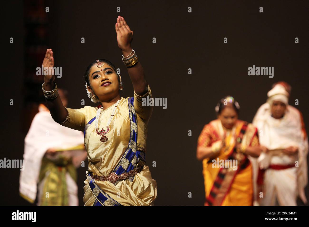 Tamils perform a skit depicting the pillars of traditional Tamil Hindu ...