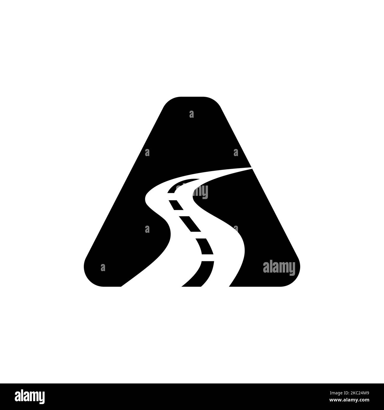 Initial Letter A Road Logo For Travel And Transportation Sign Vector ...