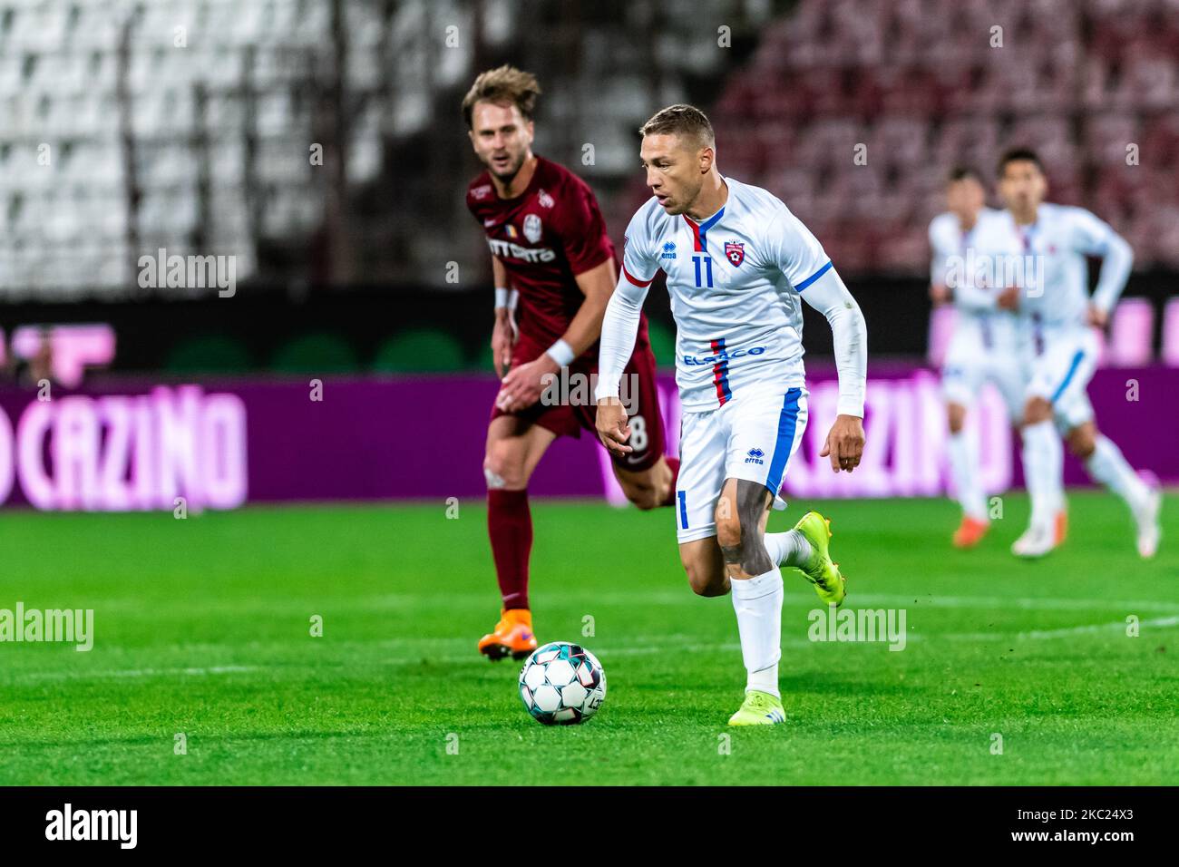 Mihai Roman in action during the 7th game in the Romania League 1 ...