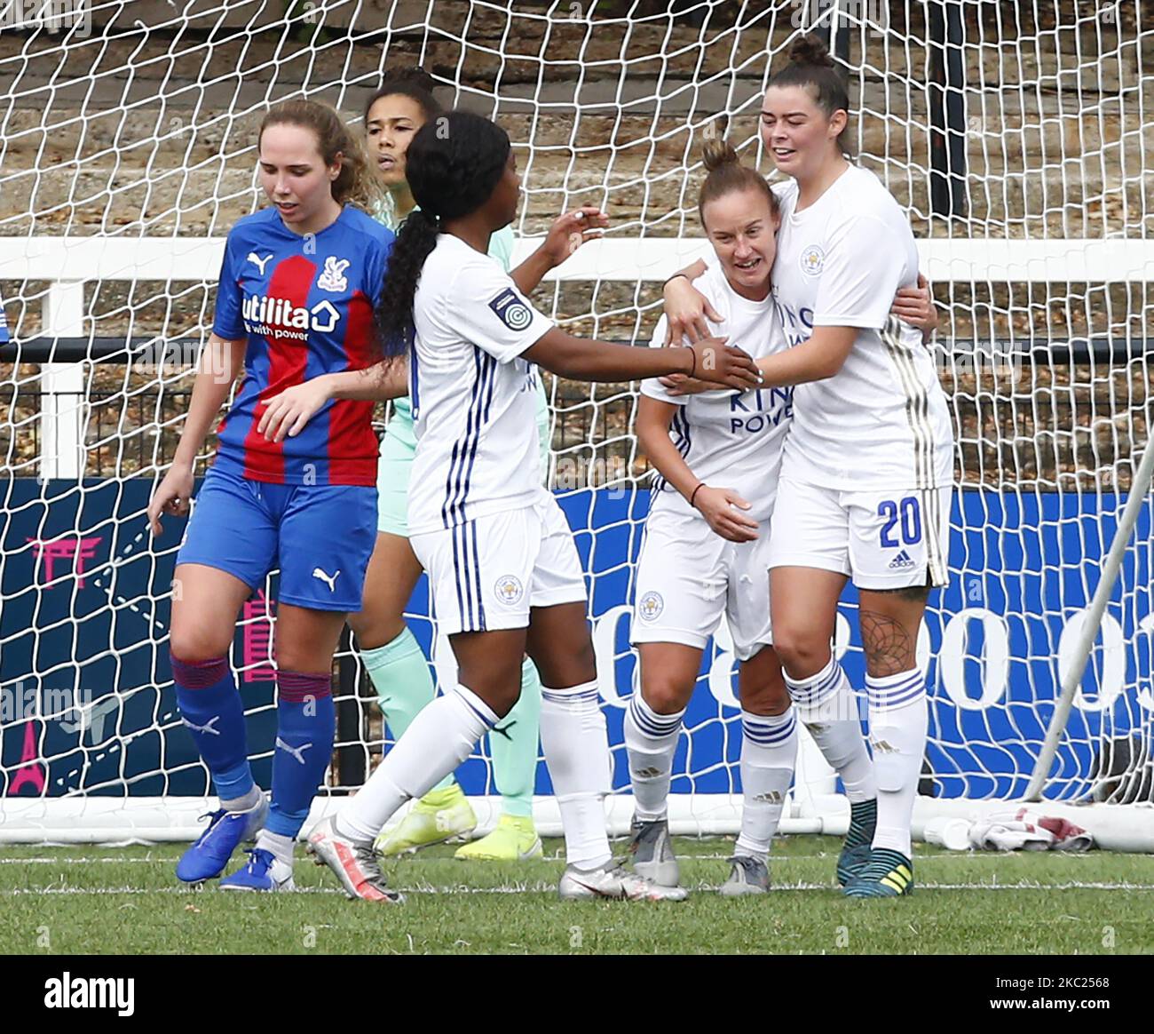 Natasha Flint of Leicester City Women celebrates her goal during FA ...