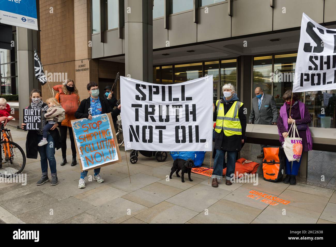 Activists from The Ocean Rebellion stage a protest outside the UN's ...