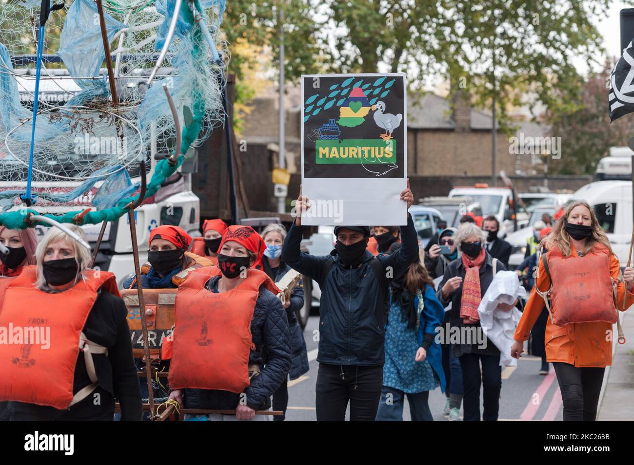 Activists from The Ocean Rebellion stage a protest outside the UN's ...