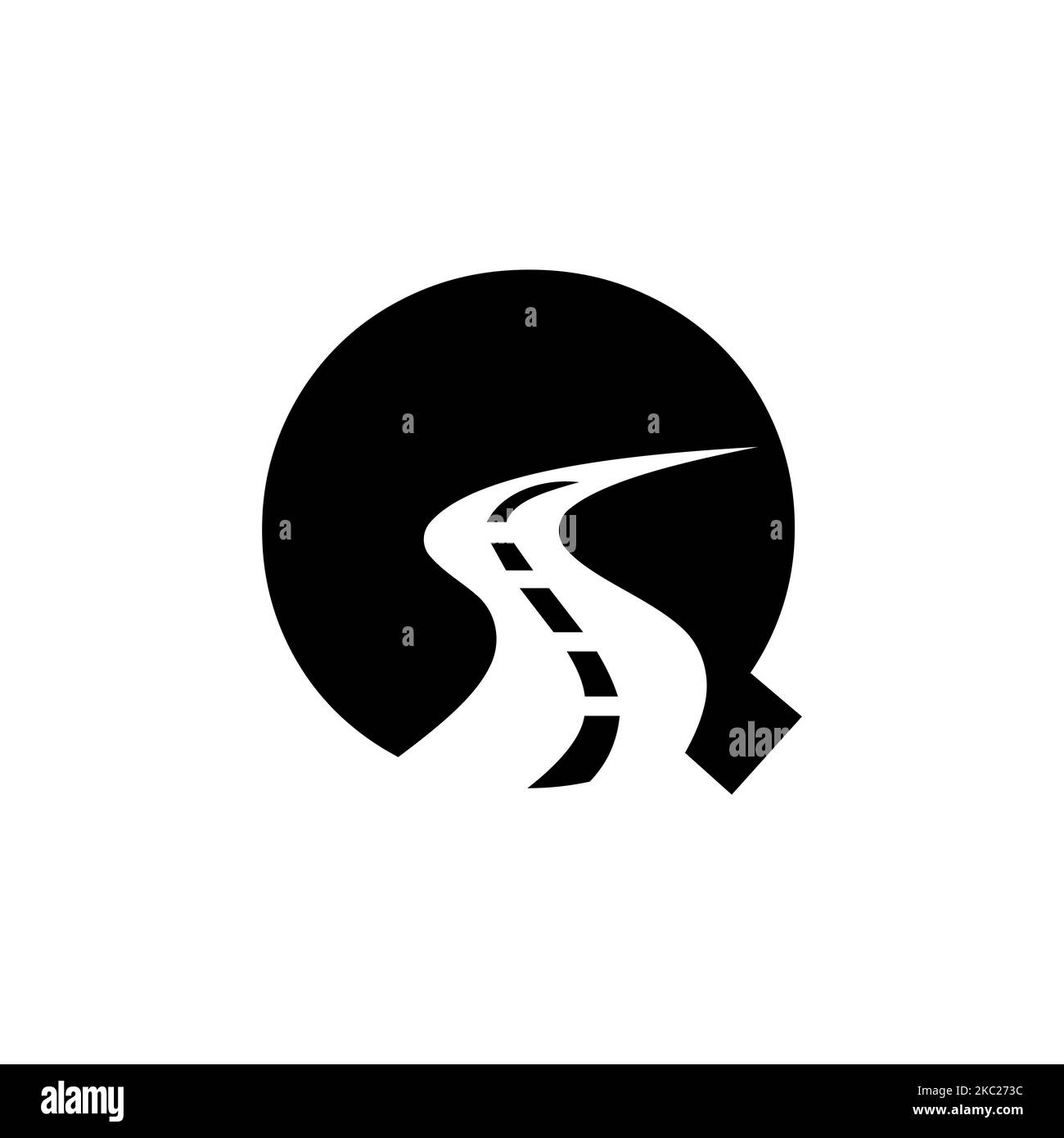 Initial Letter Q Road Logo For Travel And Transportation Sign Vector ...