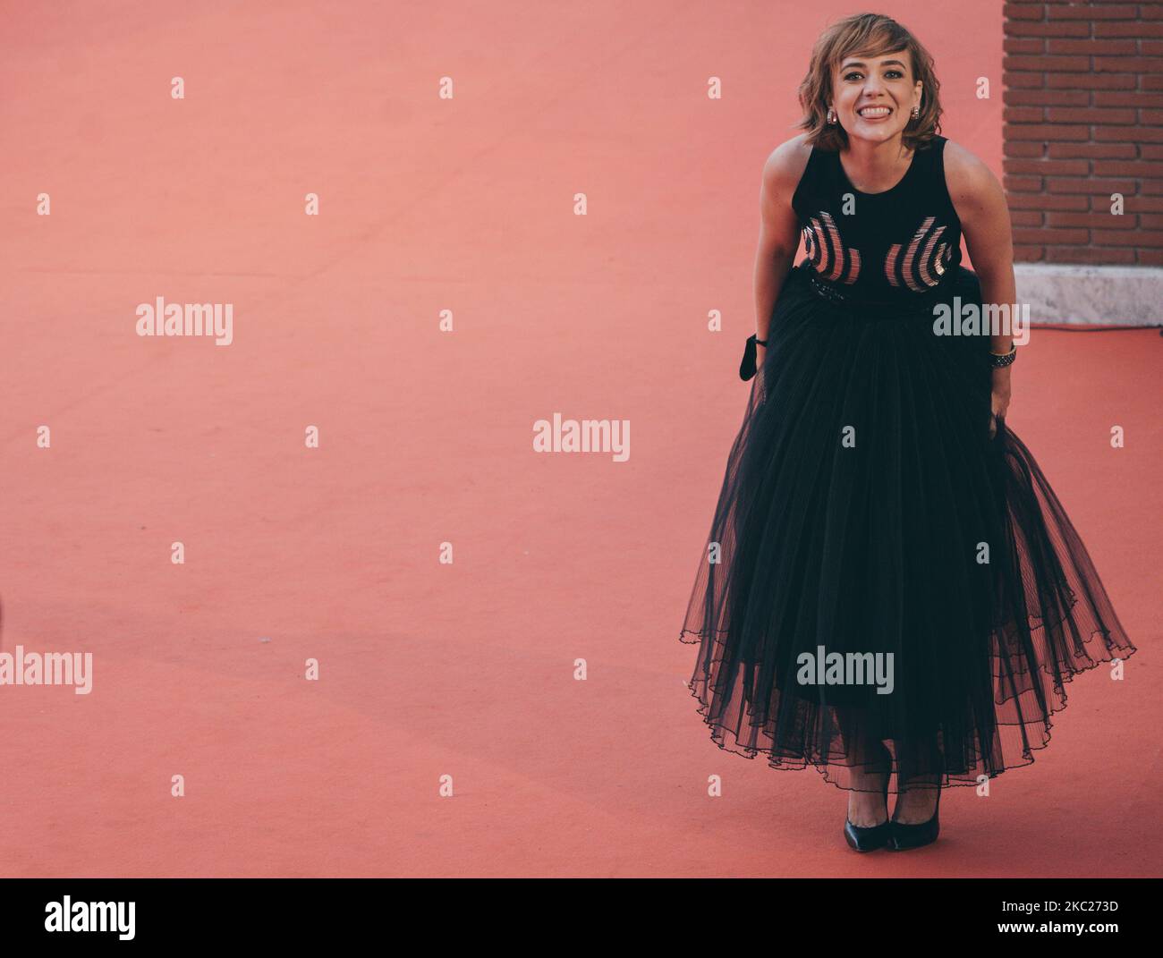 Sara Lazzaro attends the red carpet of the movie "Fortuna" during the ...