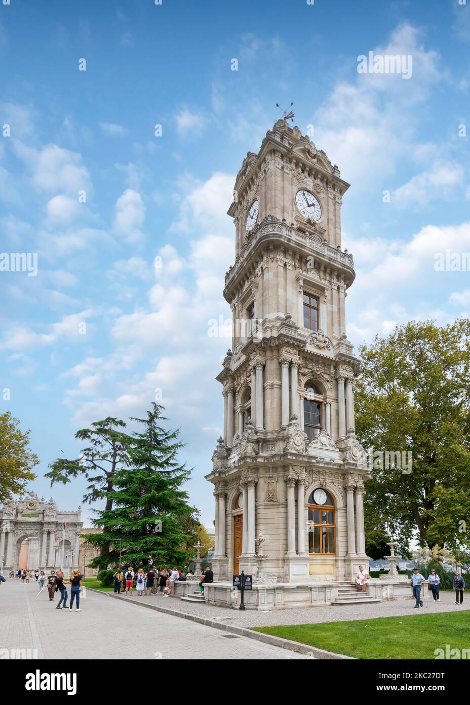 Istanbul, Turkey - August 31, 2022: Dolmabahce Clock Tower, Turkish ...