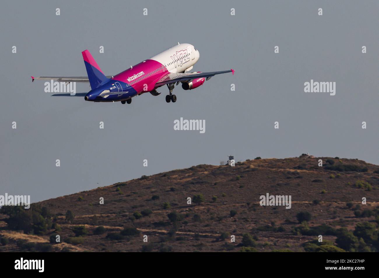 A Wizz Air budget airline Airbus A320-200 aircraft as seen during ...