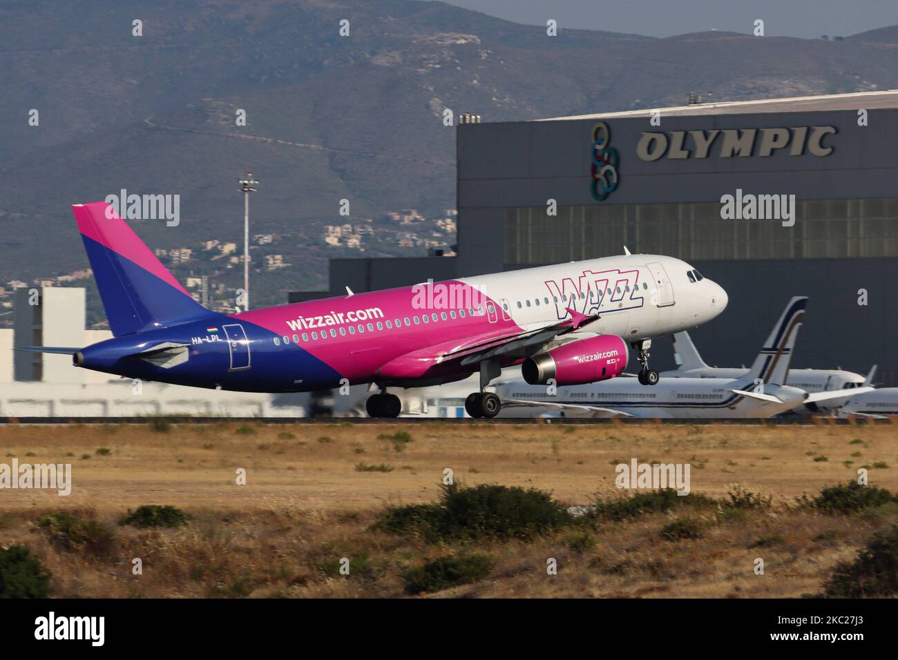 A Wizz Air budget airline Airbus A320-200 aircraft as seen during ...