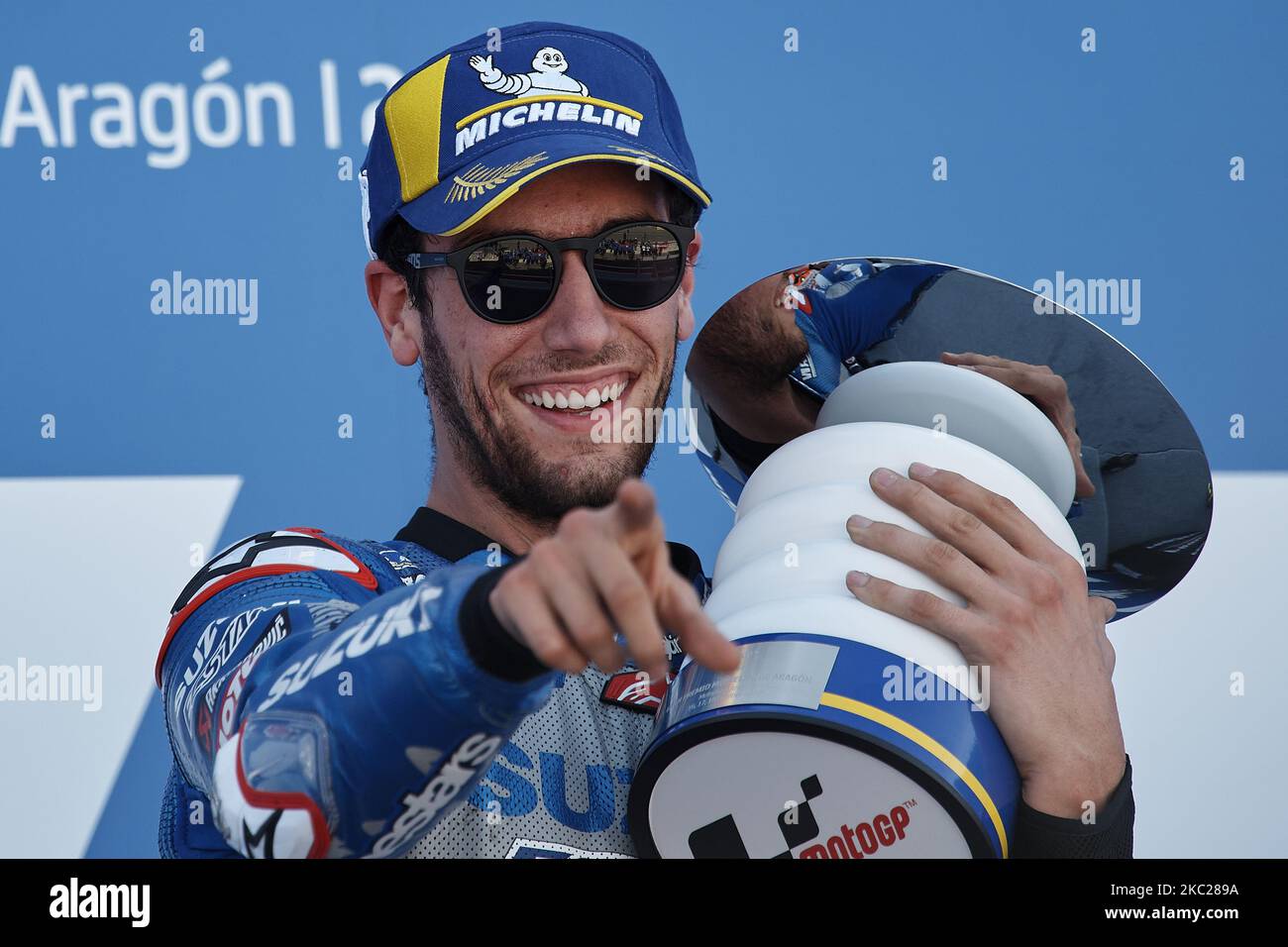 Alex Rins (42) of Spain and Team Suzuki Ecstar during the MotoGP of ...