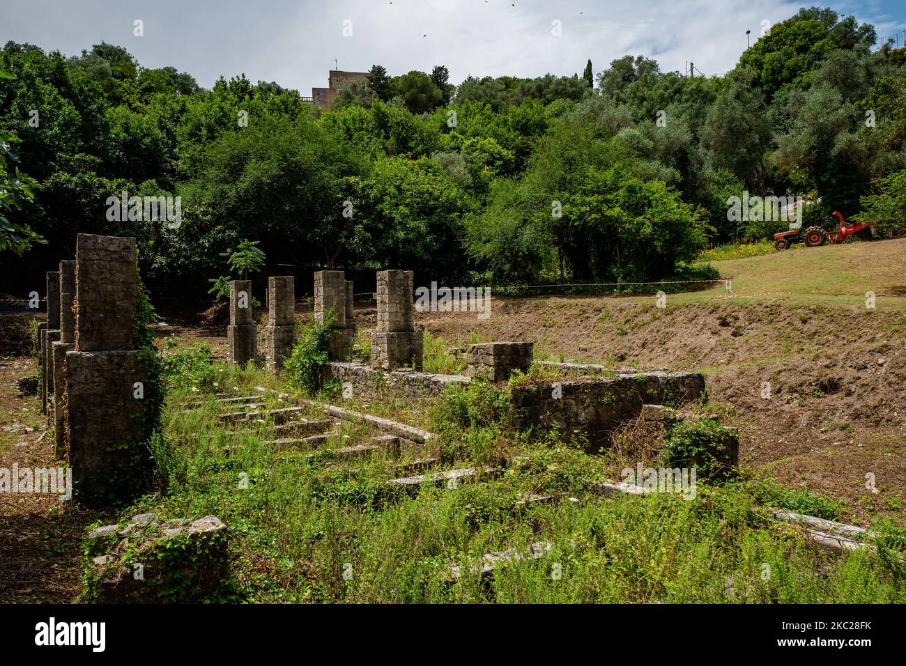 Inside the Pulo di Molfetta, a karst sinkhole, near the tanks related ...