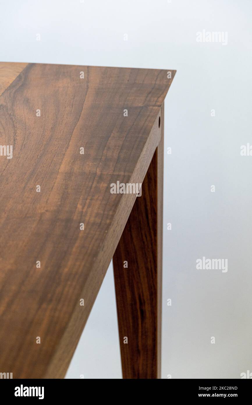 detail of the design of a table, furniture designed by artists Stock ...