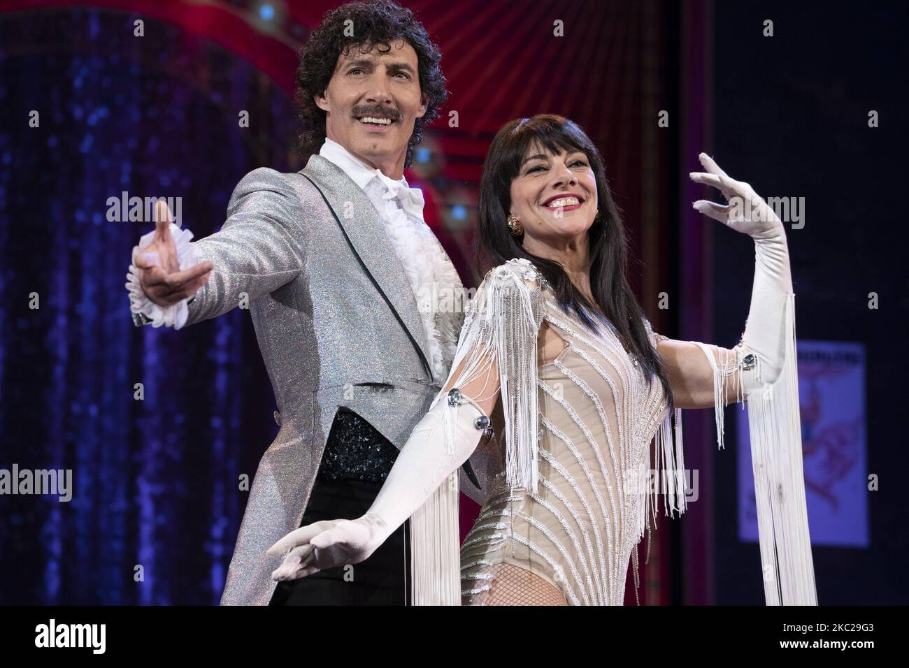 Actors Manuel Bandera and Marisol Mur during presentation play La ...