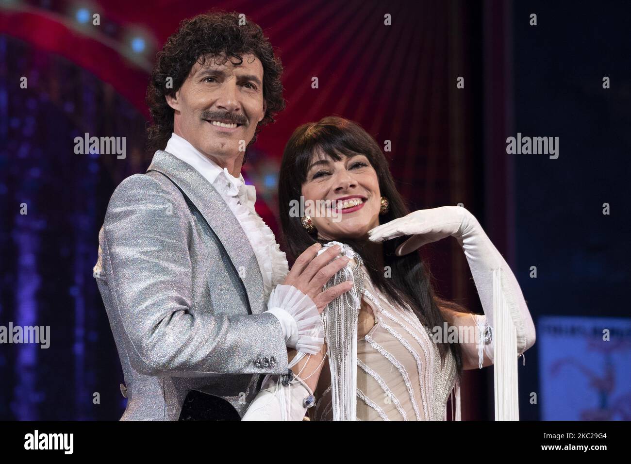 Actors Manuel Bandera and Marisol Mur during presentation play La ...