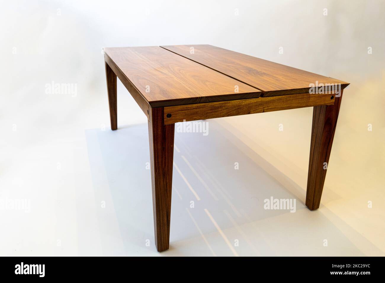 designer coffee table, solid wood base and top in terrazzo, oak wood on ...