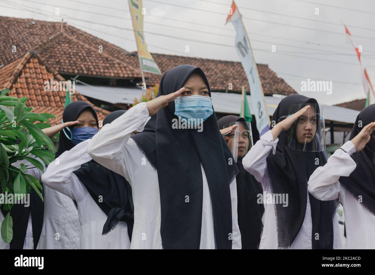 Muslim students called "Santri" from Al Ittihad Abdullah Fadhil Islamic ...