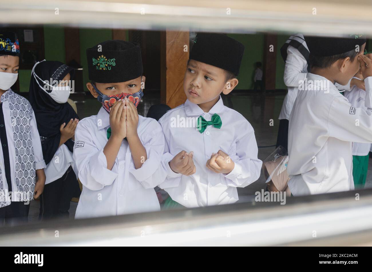 Muslim students called "Santri" from Al Ittihad Abdullah Fadhil Islamic ...
