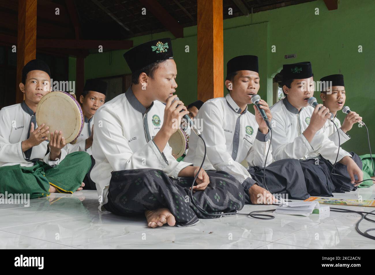 Muslim students called "Santri" from Al Ittihad Abdullah Fadhil Islamic ...