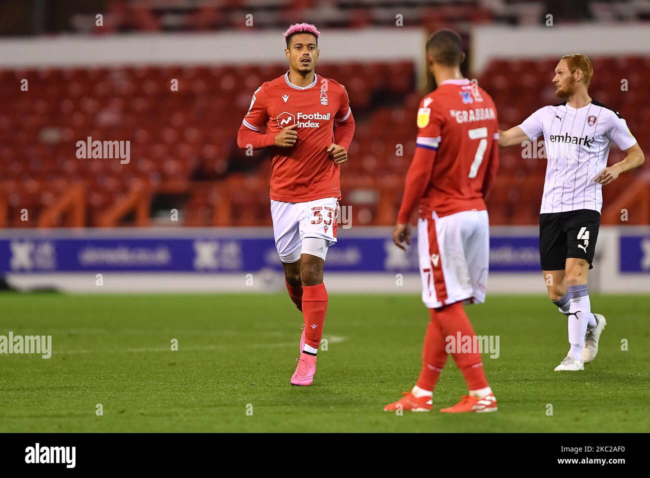 Lyle Taylor of Nottingham Forest during the Sky Bet Championship match ...
