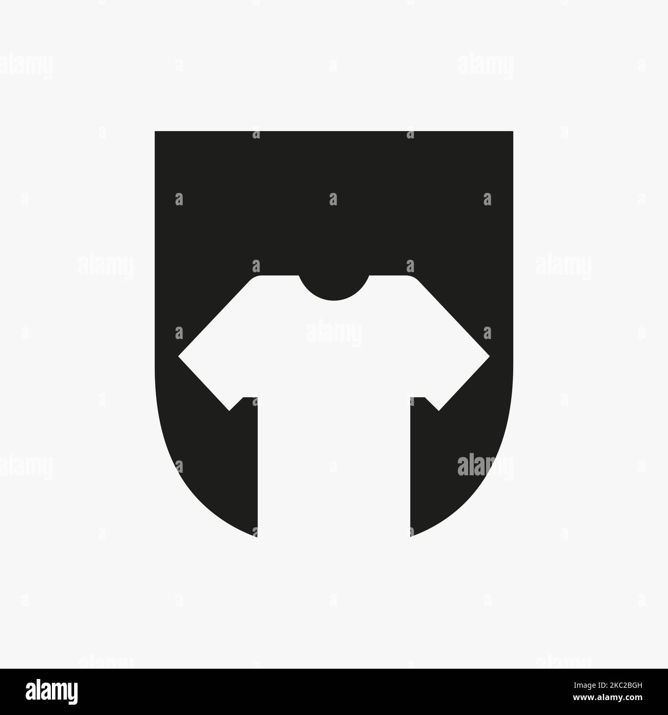 Letter U Logo Concept With T Shirt Vector Template For Garments And ...
