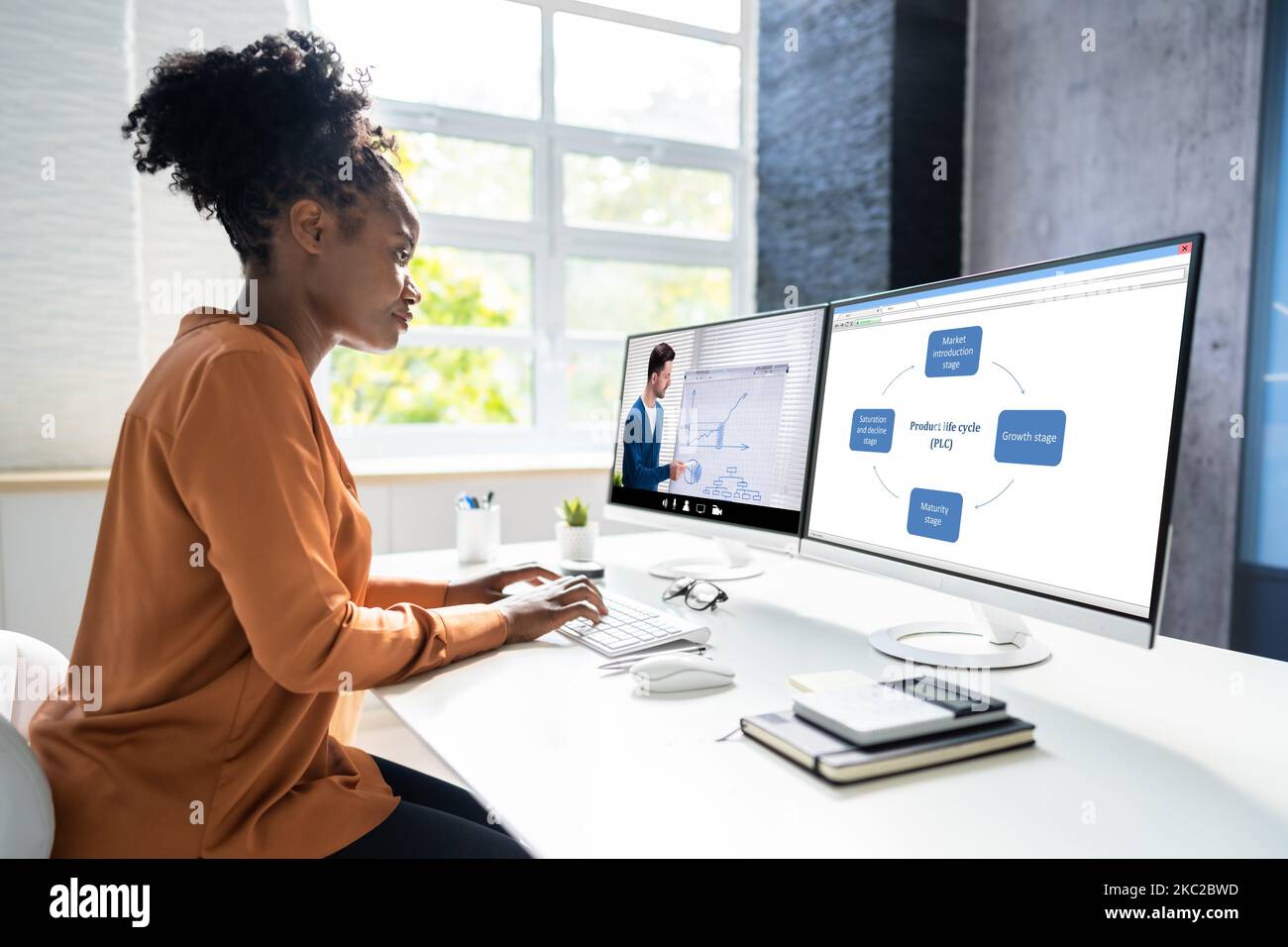 Online Virtual Video Conference Elearning Webinar Training Stock Photo ...