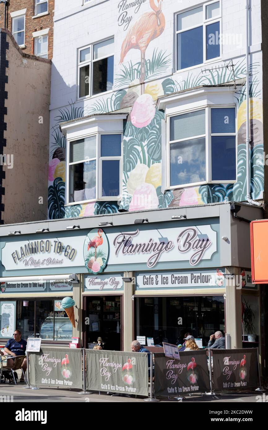 Cafe and Ice Cream Parlour Scarborough North Yorkshire England Stock ...