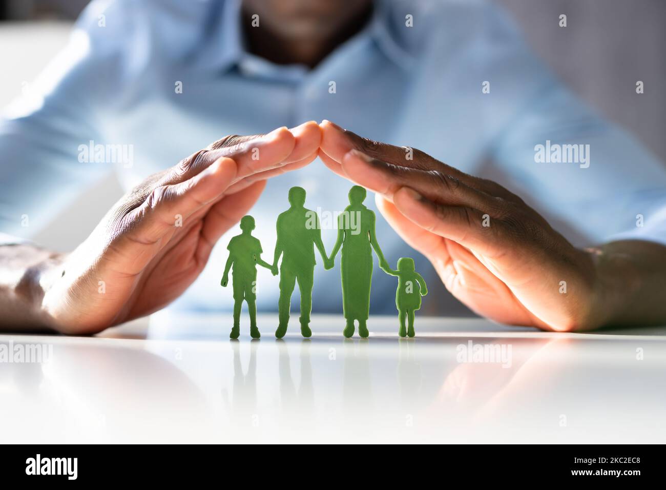 Family Healthcare Coverage. Medical Insurance. People Hands Stock Photo ...