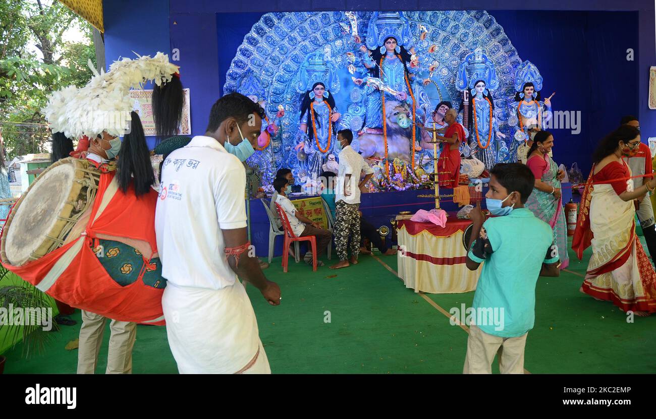 Indian traditional drummers playing drums on the occasion of ...