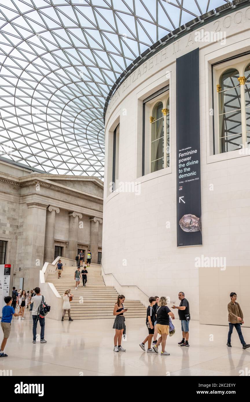London, UK - August 19, 2022: The Great Court at the British Museum ...