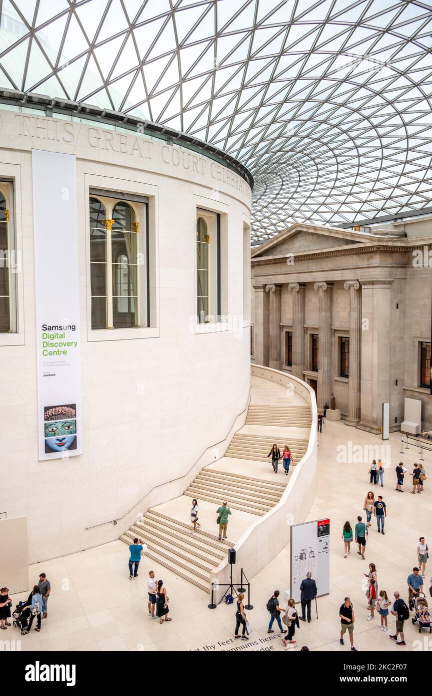 London, UK - August 19, 2022: The Great Court at the British Museum ...