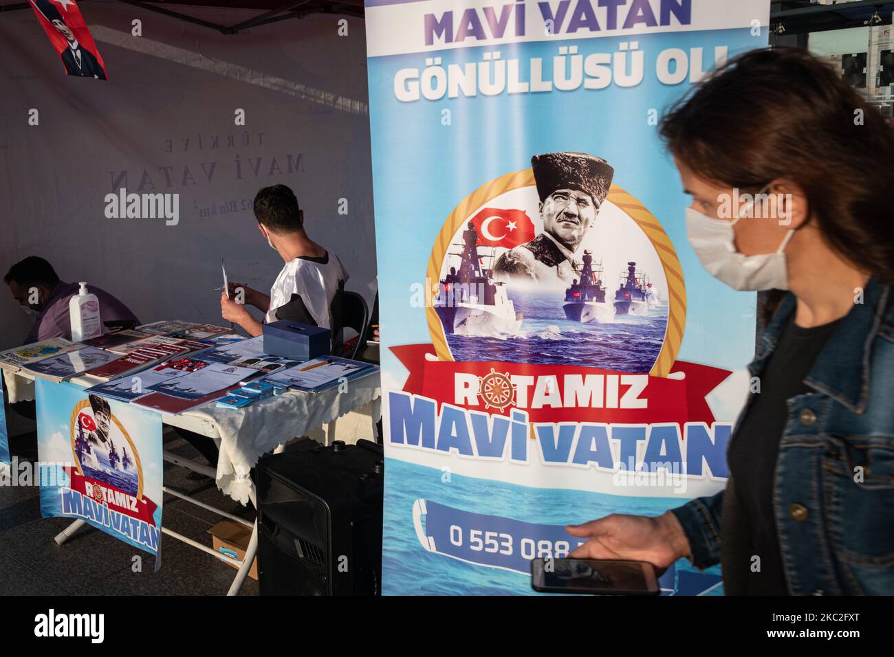 On 24 October 2020, youth members of a Turkish political group in the Kadikoy district of ...
