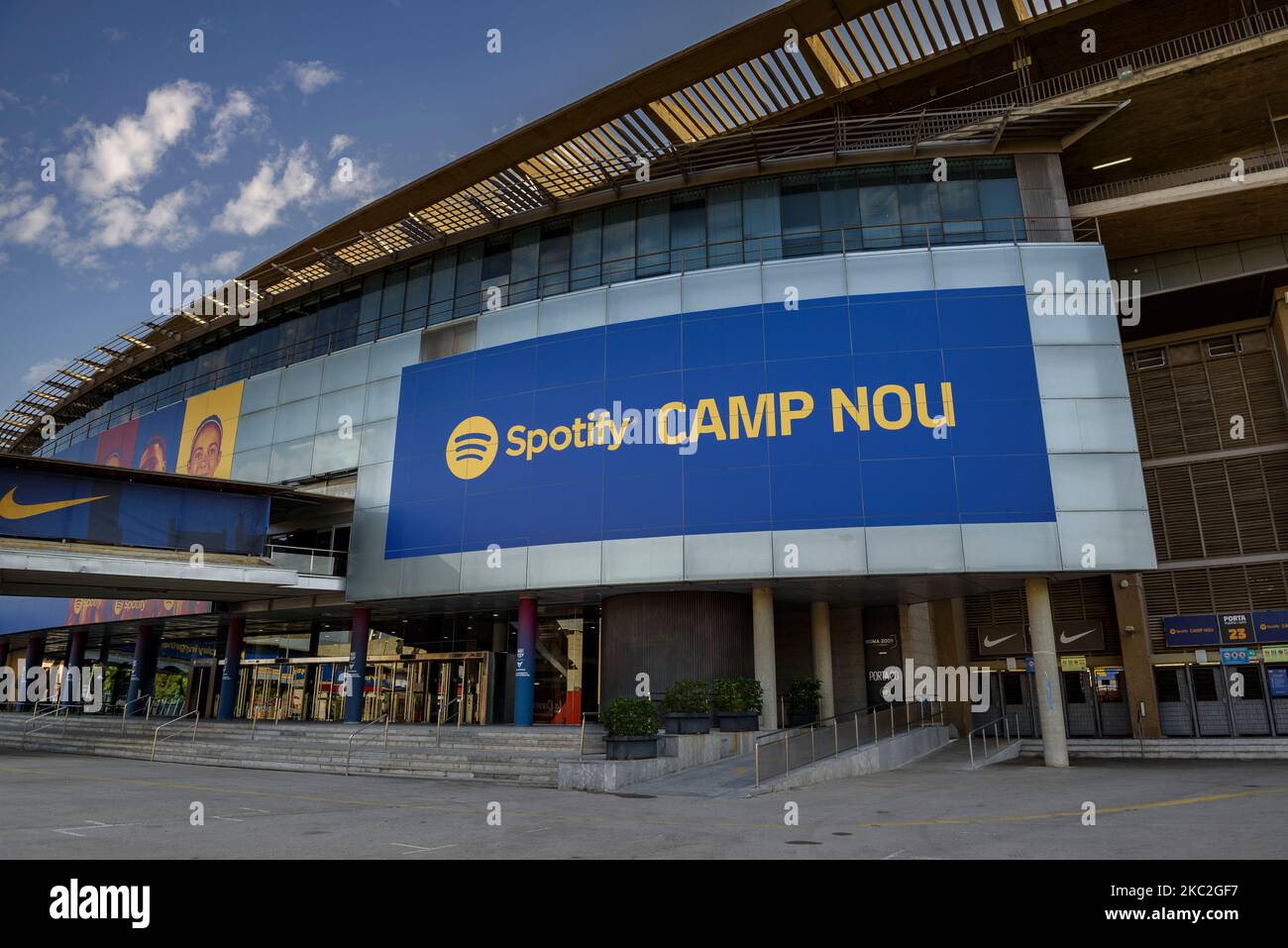 Spotify Camp Nou on a summer morning (Barcelona, Catalonia, Spain) ESP ...