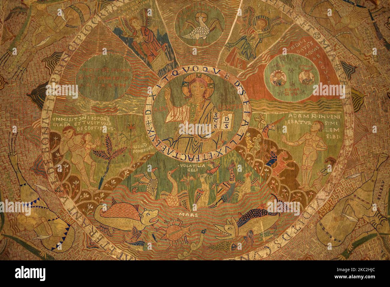 Tapestry of Creation inside the Cathedral of Girona (Catalonia, Spain ...