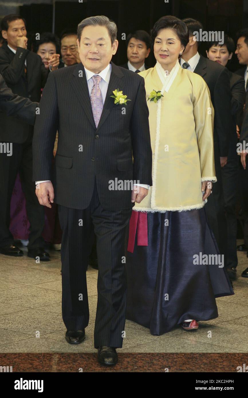(FILE IMAGE) Lee Kun-Hee of Former Samsung Group Chairman.Lee Kun-Hee, dies at 78. . (Photo by ...