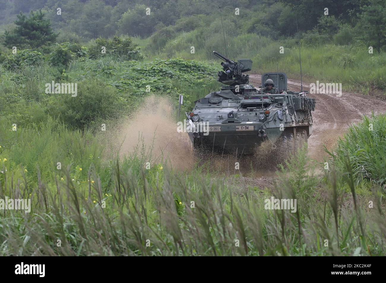 U.S. Military Stryker Brigade take part in an annual drill at Rodriguez ...