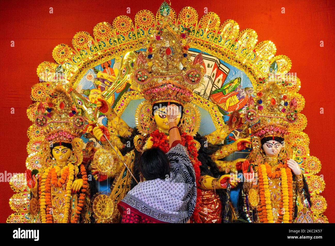 Today marks the last day of Durga puja festival in Kolkata, India, on ...