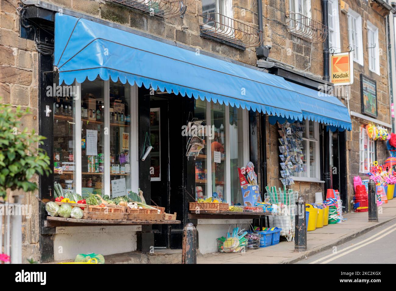 Typical Village Store Robin Hood Bay North Yorkshire England Stock ...