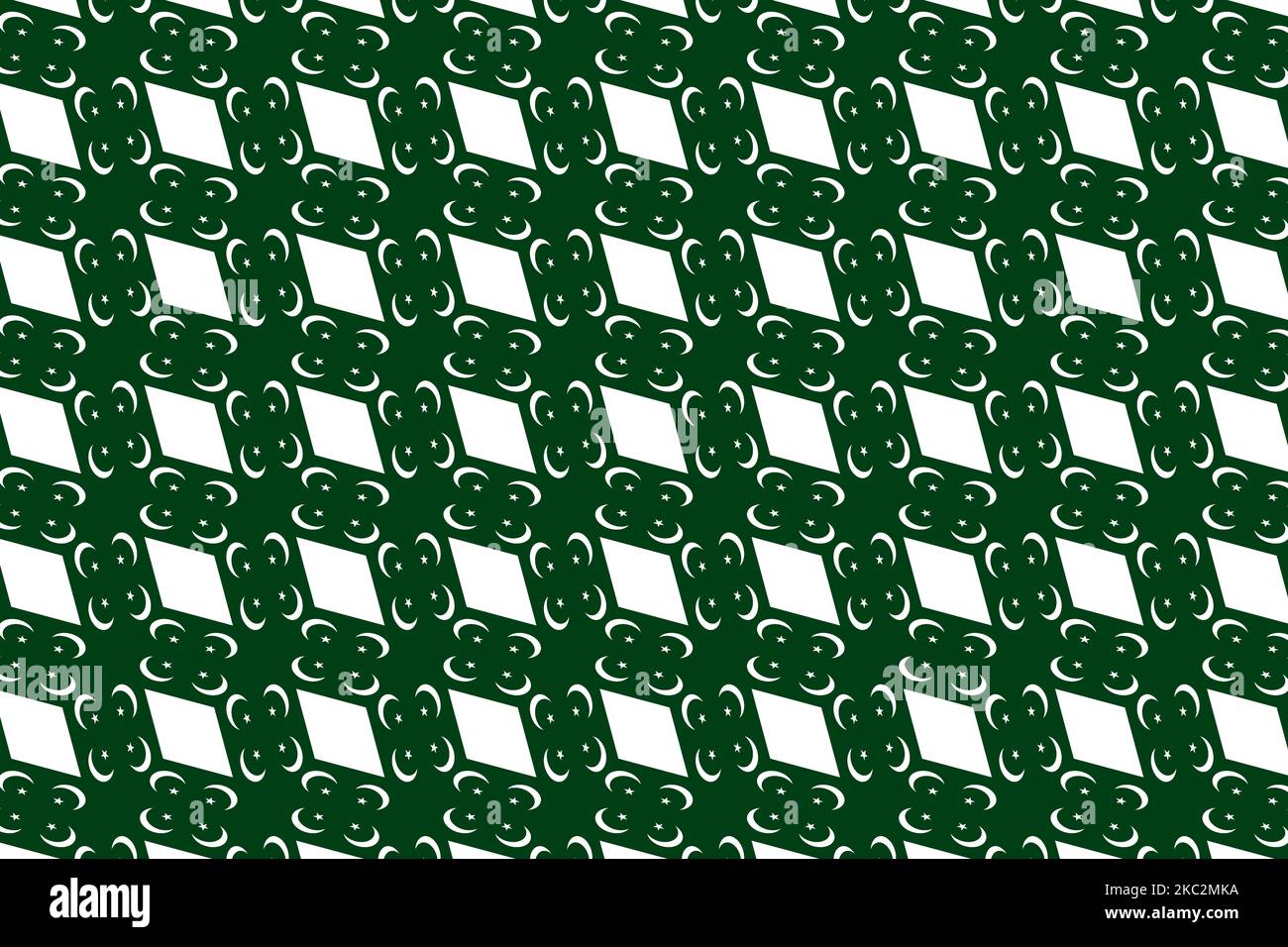 Geometric pattern in the colors of the national flag of Pakistan. The ...