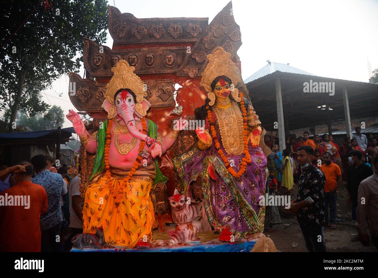 Hindu Peoples are celebrating Vijayadashami of Durga puja at Sherpur ...