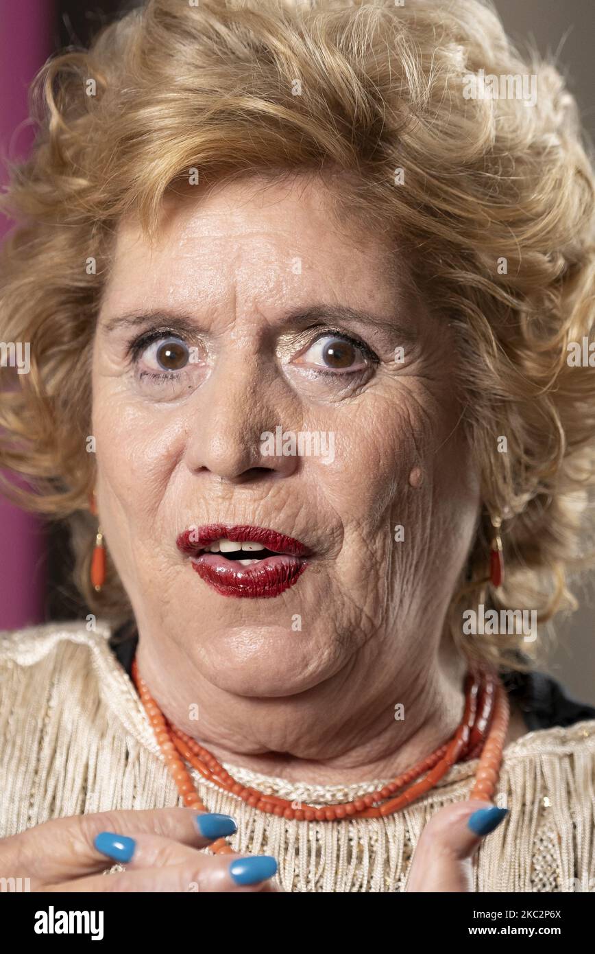 The singer Maria Jimenez poses during the portrait session in Madrid ...