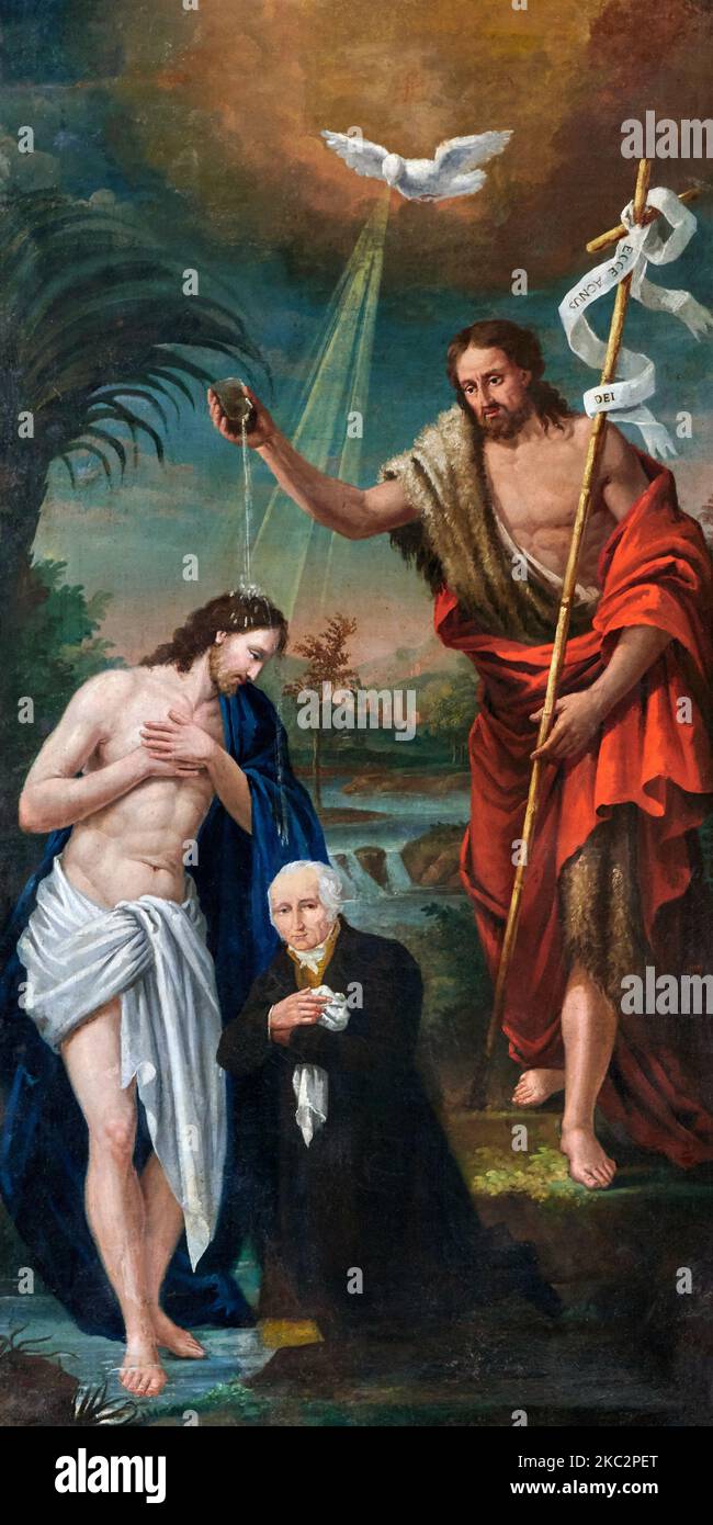 Battesimo di Gesù - olio su tela - Domenico Dalla Rosa - 1830 ...