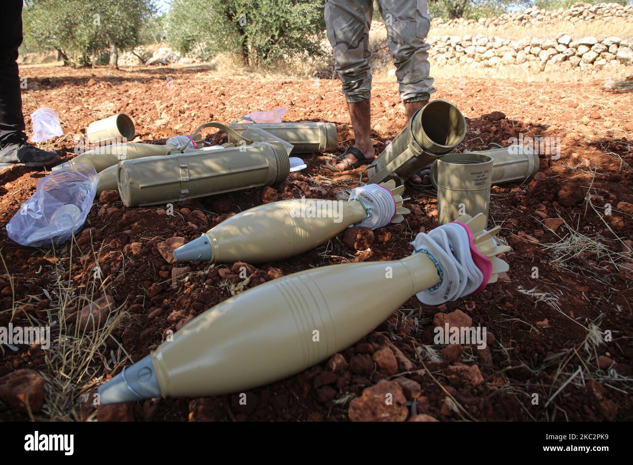 Members of the Syrian armed opposition (Jaysh al-Izza) target sites of ...