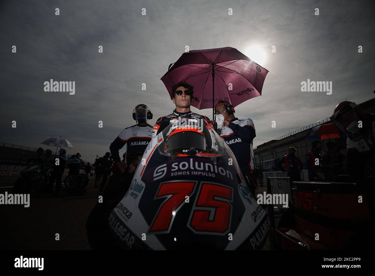 Albert Arenas (75) of Spain and Solunion Aspar Team Moto3 during the ...
