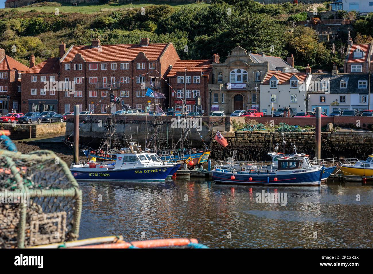 Fishing Boats on the River Esk Whitby North Yorkshire England Stock ...