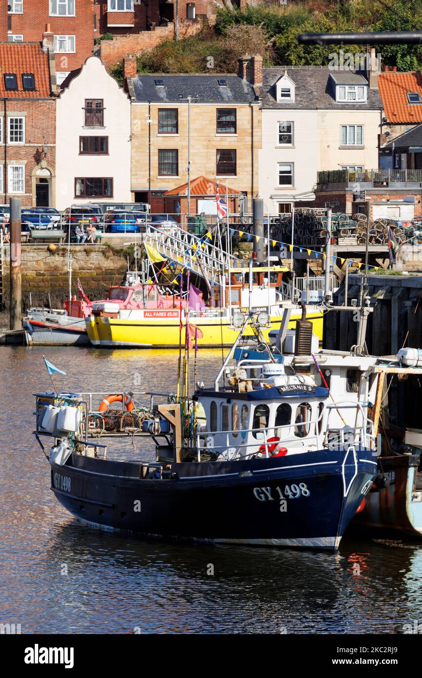Pleasure and Fishing Boats on the River Esk Whitby North Yorkshire ...
