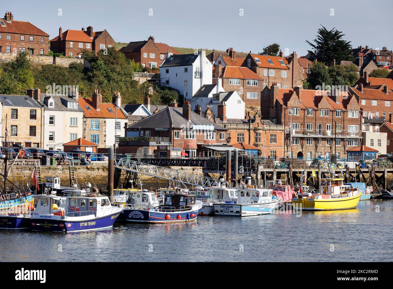 Pleasure and Fishing Boats on the River Esk Whitby North Yorkshire ...