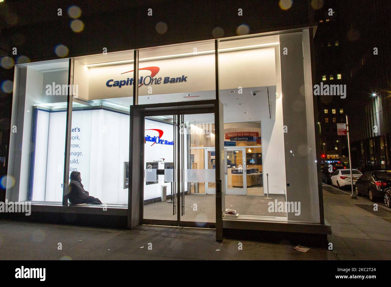 A Capital One bank branch in Manhattan in New York City, USA, on ...