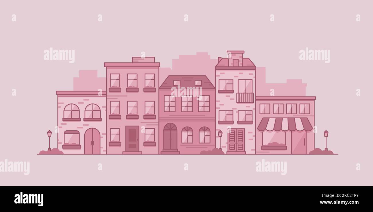 Building facades architecture in Stock Vector Images - Alamy