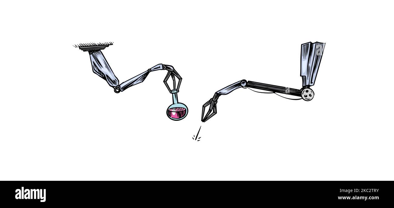 Automated robot machines Stock Vector Images - Alamy