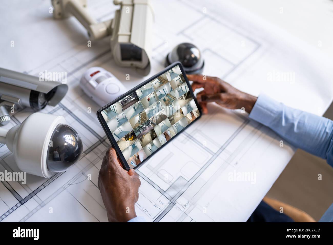 Alarm Intruder Video Monitoring And Security Surveillance System Stock ...