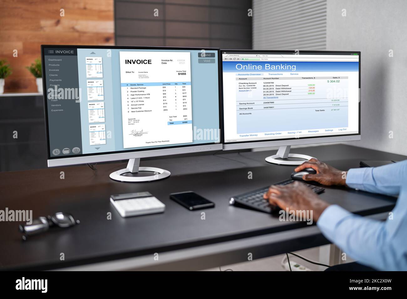 Businessman doing online banking hi-res stock photography and images ...