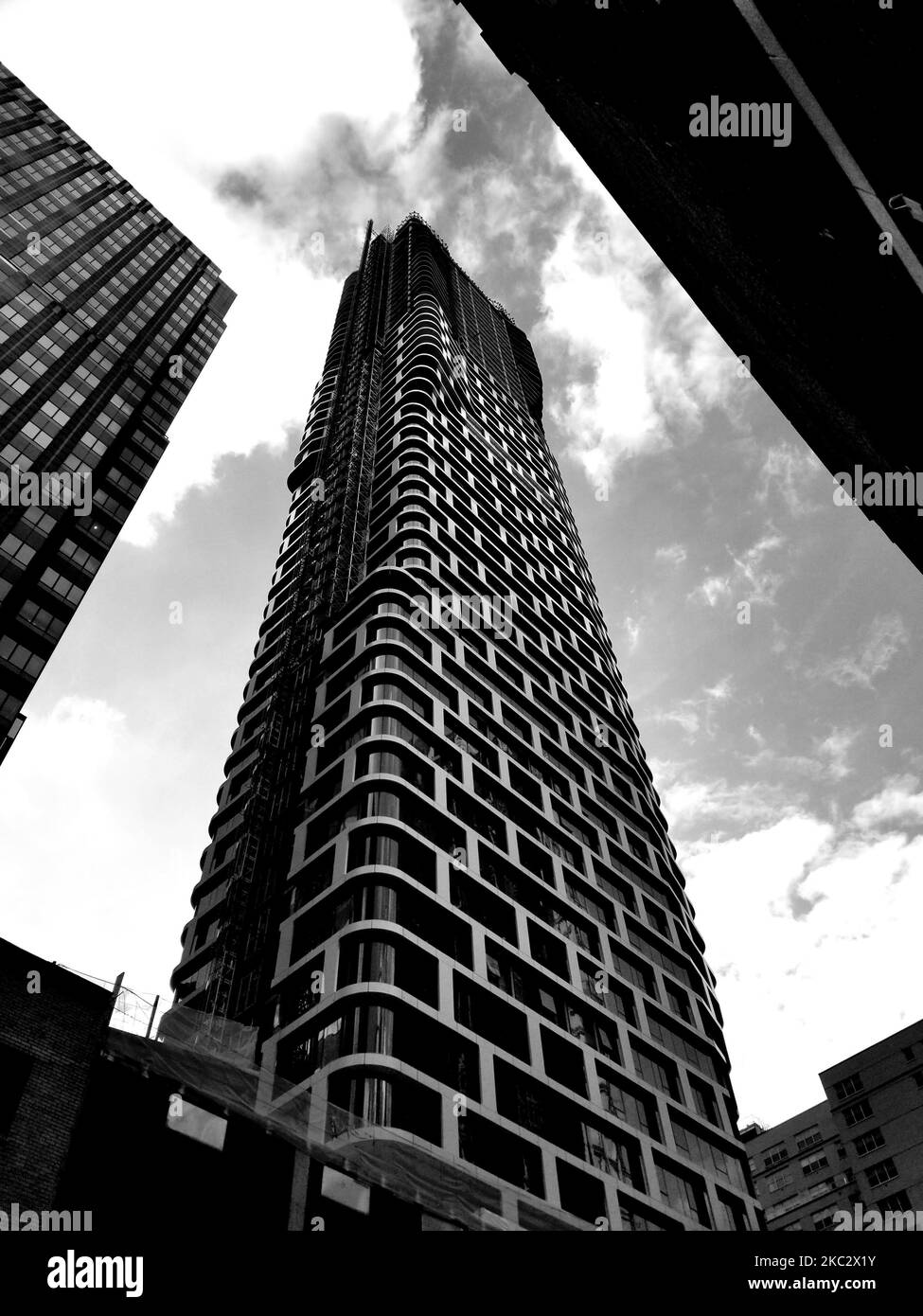 High rise buildings in manhattan Black and White Stock Photos & Images ...